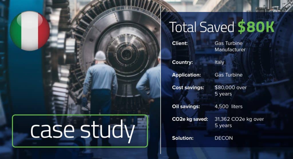 Italian Gas Turbine Manufacturer Saves 80K in Associated Costs